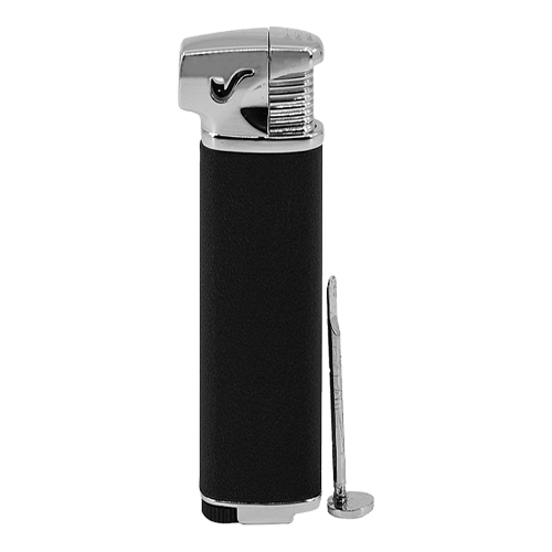 Royce Black-Silver Lighter with Stirrer, Lighters - BulkBong.com