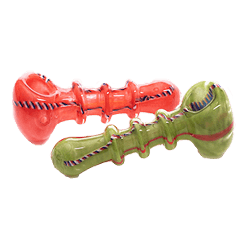 Hand Pipe with Three Rings and Cord, Spoon Bowl Pipes - BulkBong.com